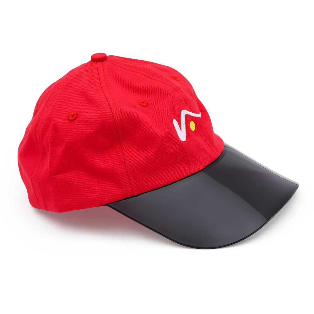 Red Sports Cap Transparent Brim – visto visors