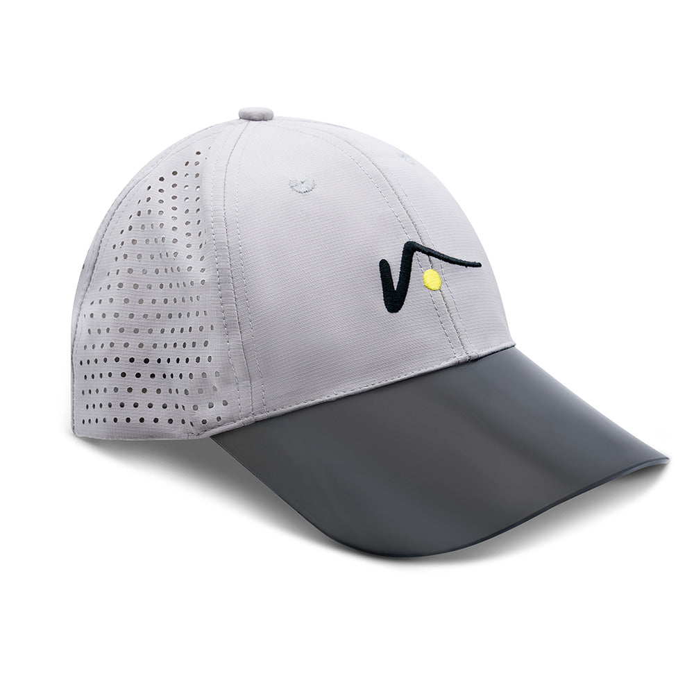 Gray Structured Nylon Mesh Hat Transparent Brim – visto visors
